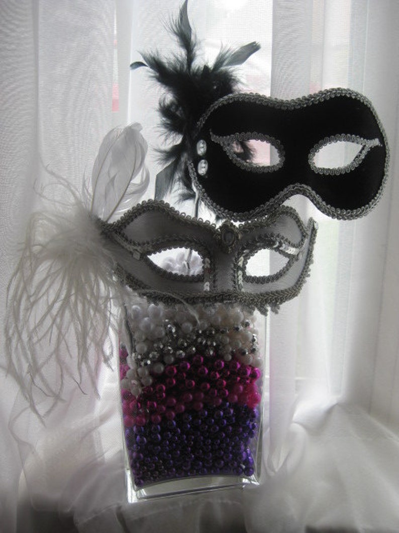 Bride and Groom WEDDING MASK Set Mardi Gras Masquerade Style | Etsy