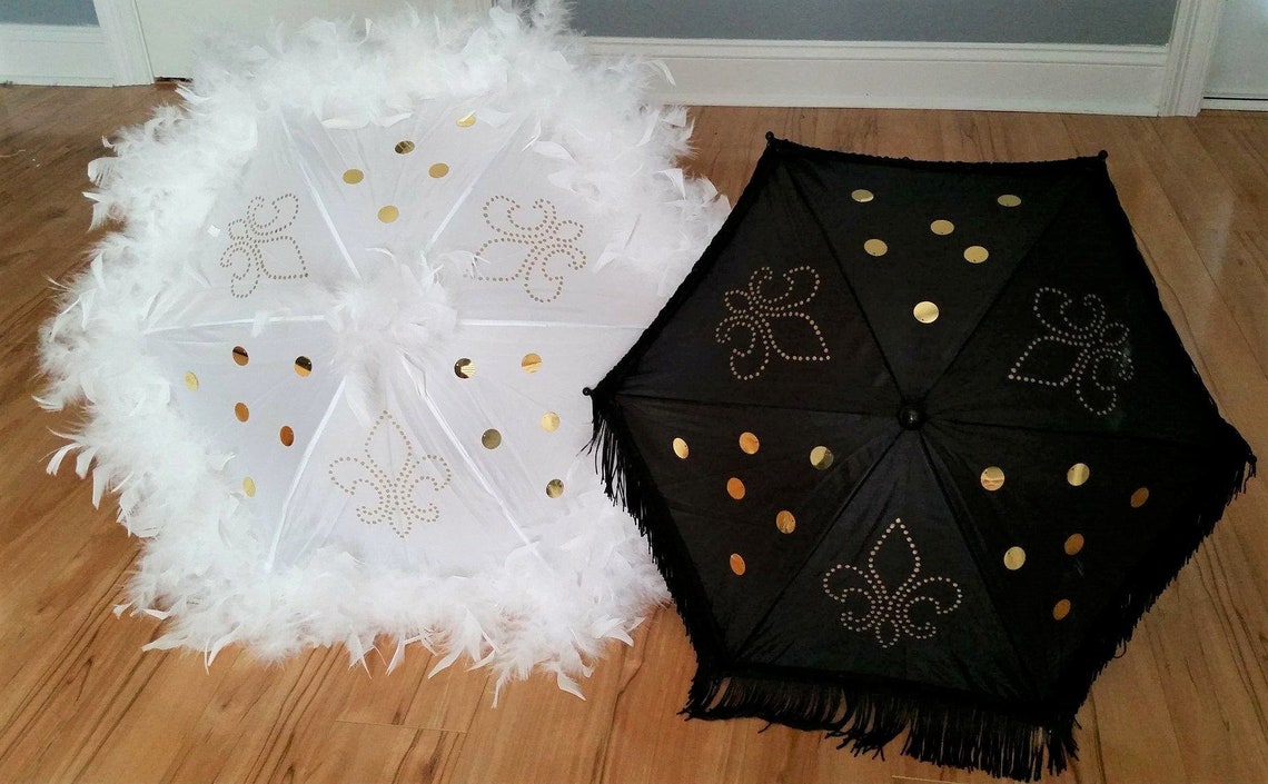 Bride and Groom New Orleans Wedding Second Line Umbrellas Set - Etsy