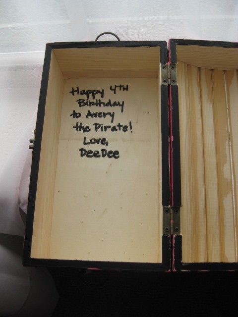 Pirate Princess Personalized Wooden Sparkly Treasure Chest - Etsy