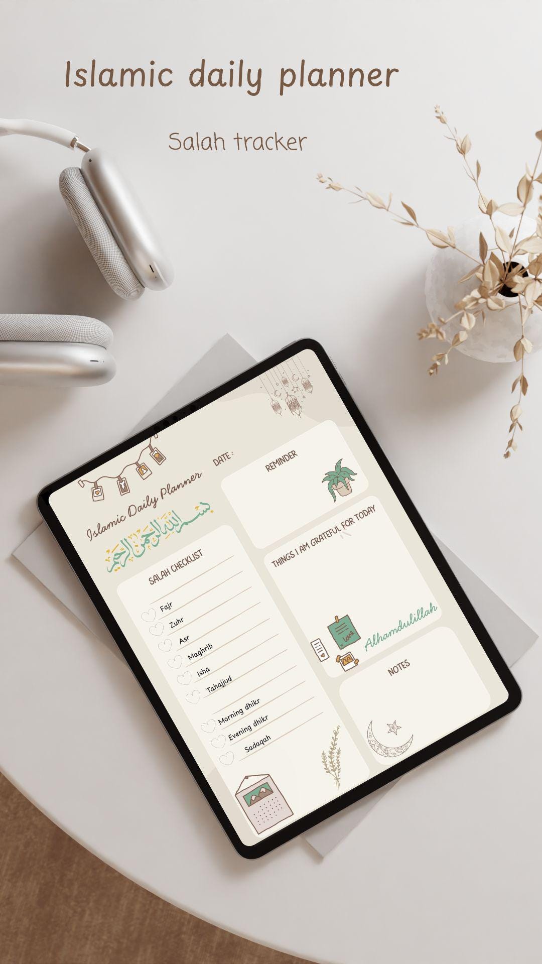 Muslim Daily Planner With Salah Checklist – Islamic Productivity ...