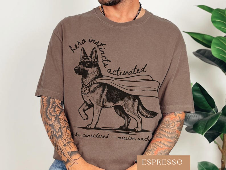 Comfort Colors German Shepherd Shirt, Funny Dog Shirt, Vintage Dog ...