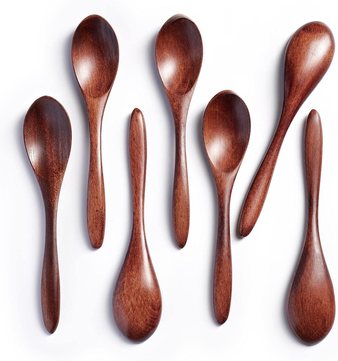 Handcrafted Wooden Spoons Set, Natural Wood Cooking Utensils, Eco ...