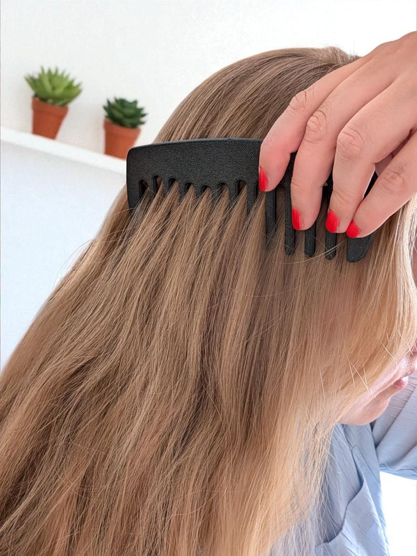 3D Printed Wide Tooth Comb: Detangler for Thick Curly Hair - 3 Pack - Etsy