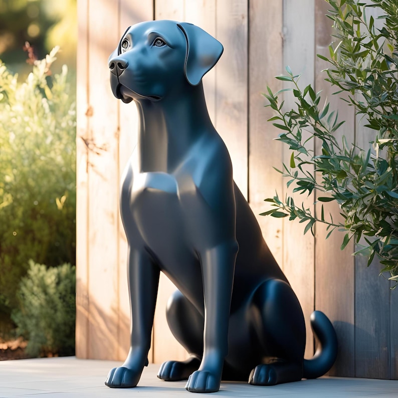 Labrador Sculpture – Minimalist & Modern Dog Decor – Timeless 3D ...