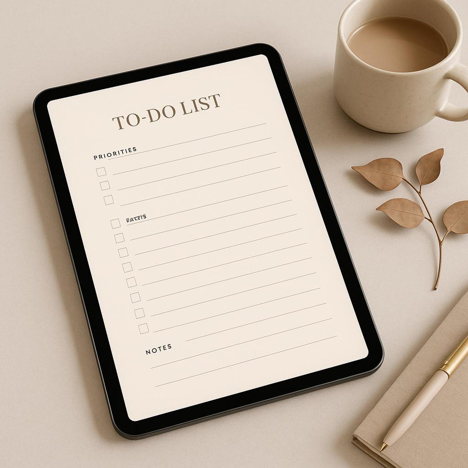To-do List Printable PDF – Minimalist Daily Task Planner | Aesthetic ...