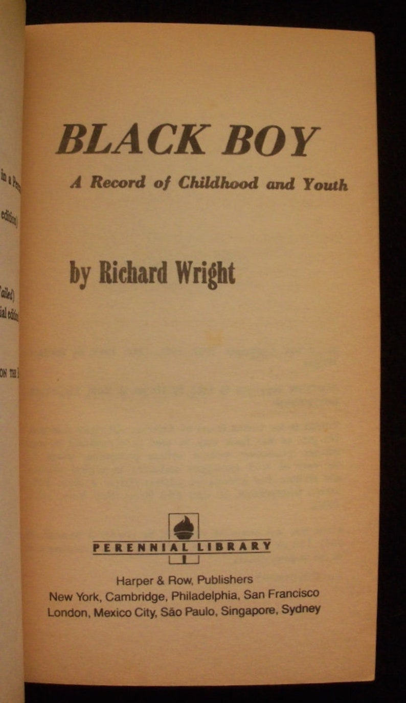 Black Boy by Richard Wright 1960s Pulp Paperback - Etsy