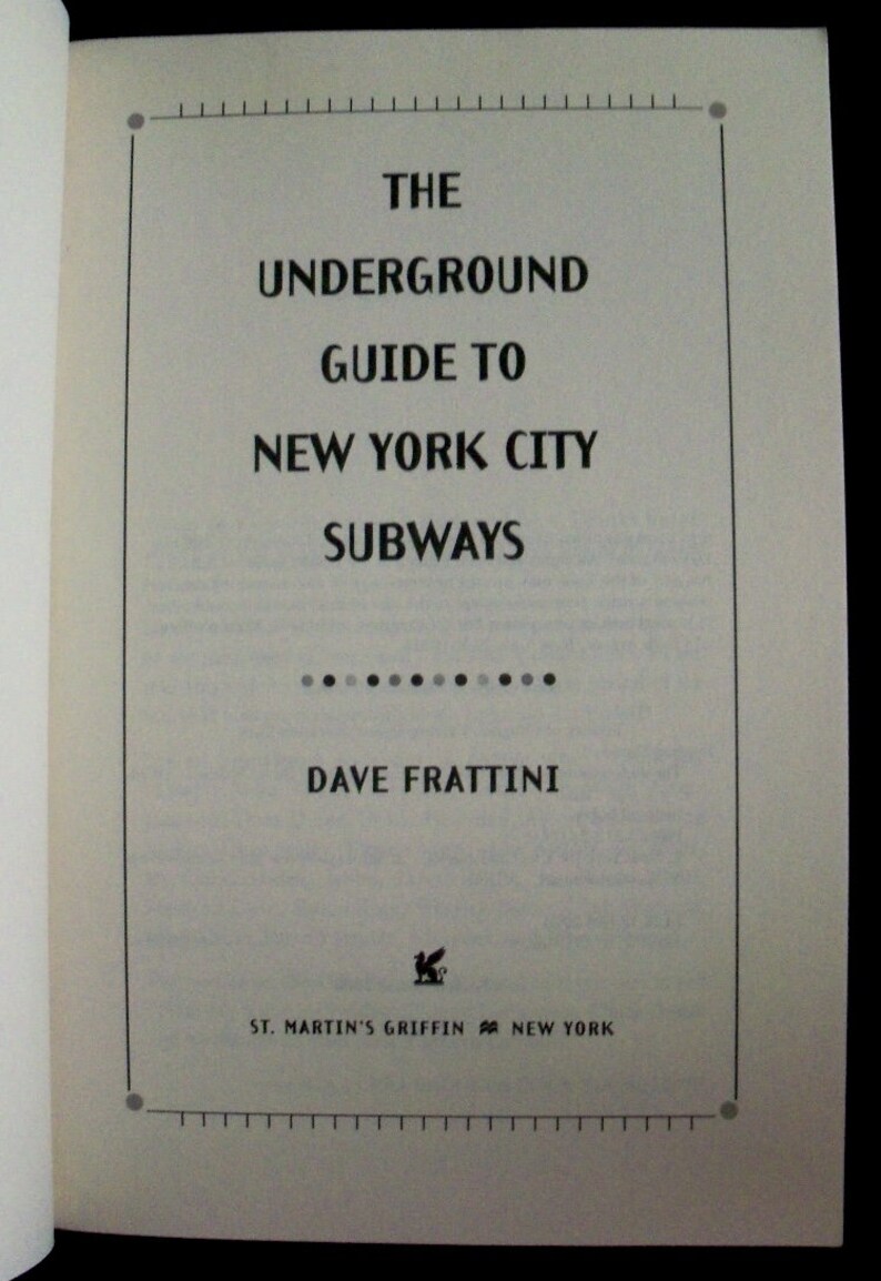 The Underground Guide to New York City Subways by Dave Frattini - Etsy