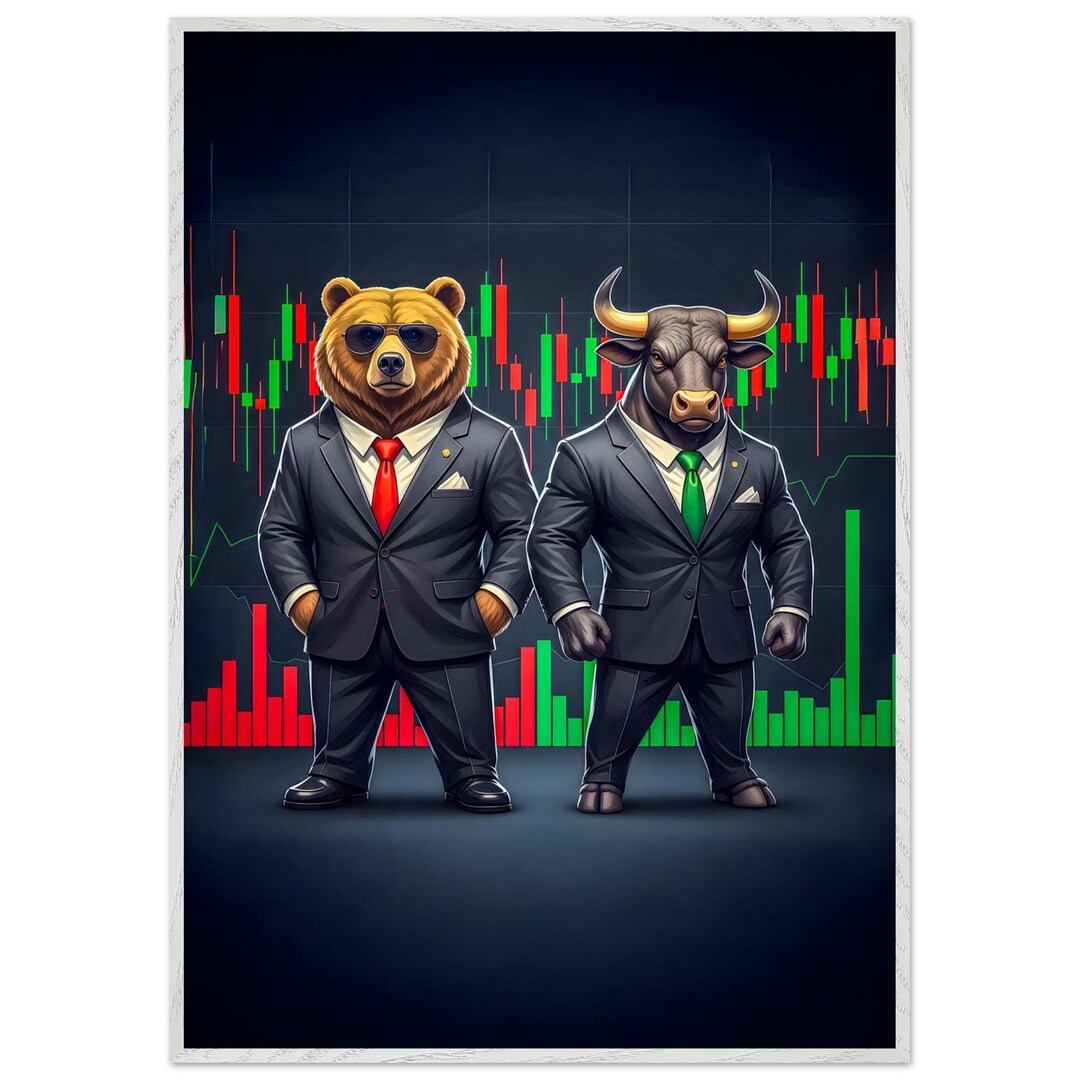 Bull and Bear Stock Market Art – Finance Office Decor - Etsy