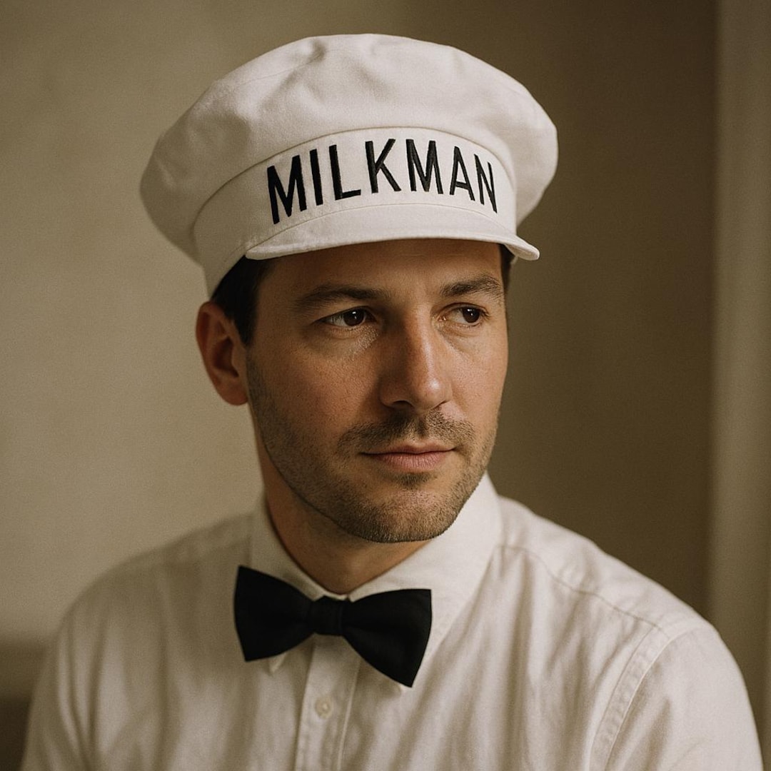 Vintage 1950s Milkman Hat With Matching Black Bow Tie Classic Costume ...