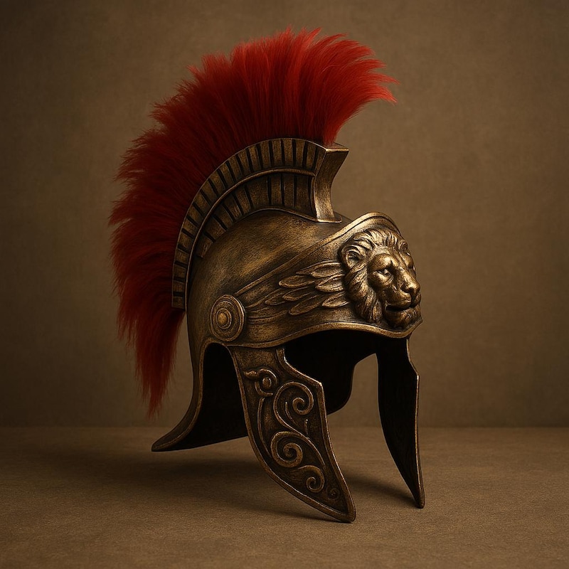 Roman Helmet Gold - Etsy