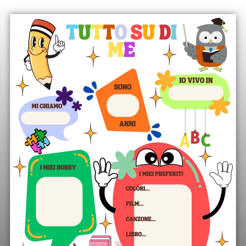 All About Me Poster – Printable PDF (A4 & US Letter) – Preschool ...