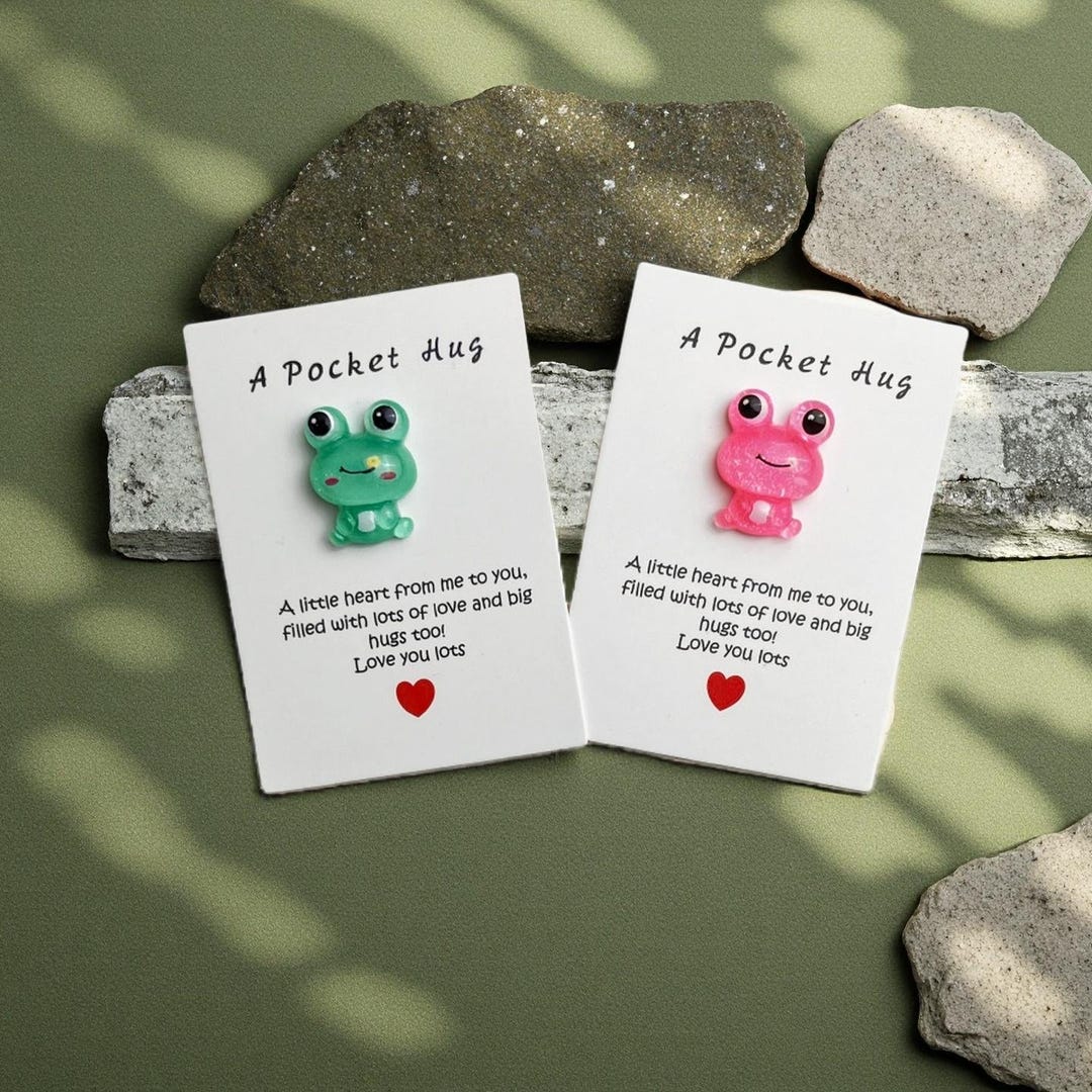 DIY Pocket Hug Card With Resin Frog – Cute Encouragement Blessing Card ...