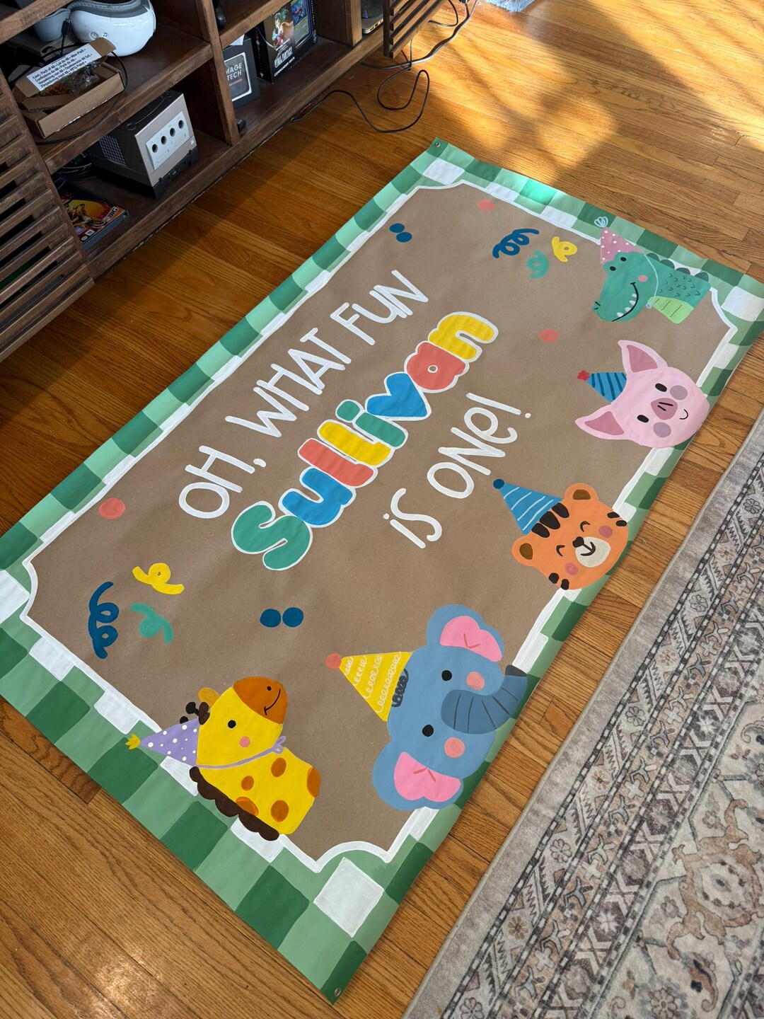 Brown Paper Painted Banner | Custom Party Decor for Birthdays ...