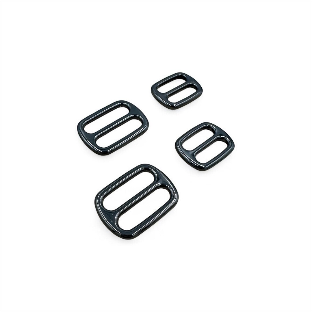 Gunmetal Metal Tri-glide | Multiple Sizes | 38mm | 30mm | 25mm | 20mm ...