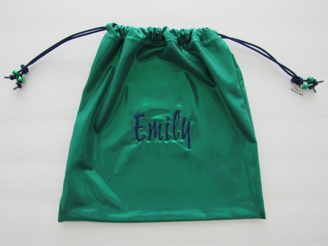 Emily Personalized GYMNASTICS GRIP BAG W/ Charm~kelly Green Foil ...