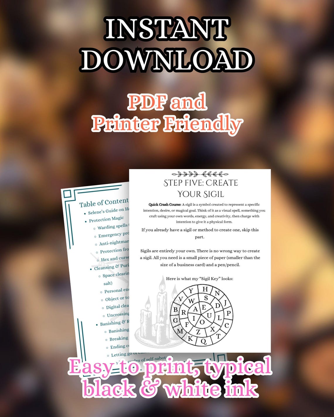 Beginner Witchcraft Spell Book: 60+ Magic Spells (printable PDF ...