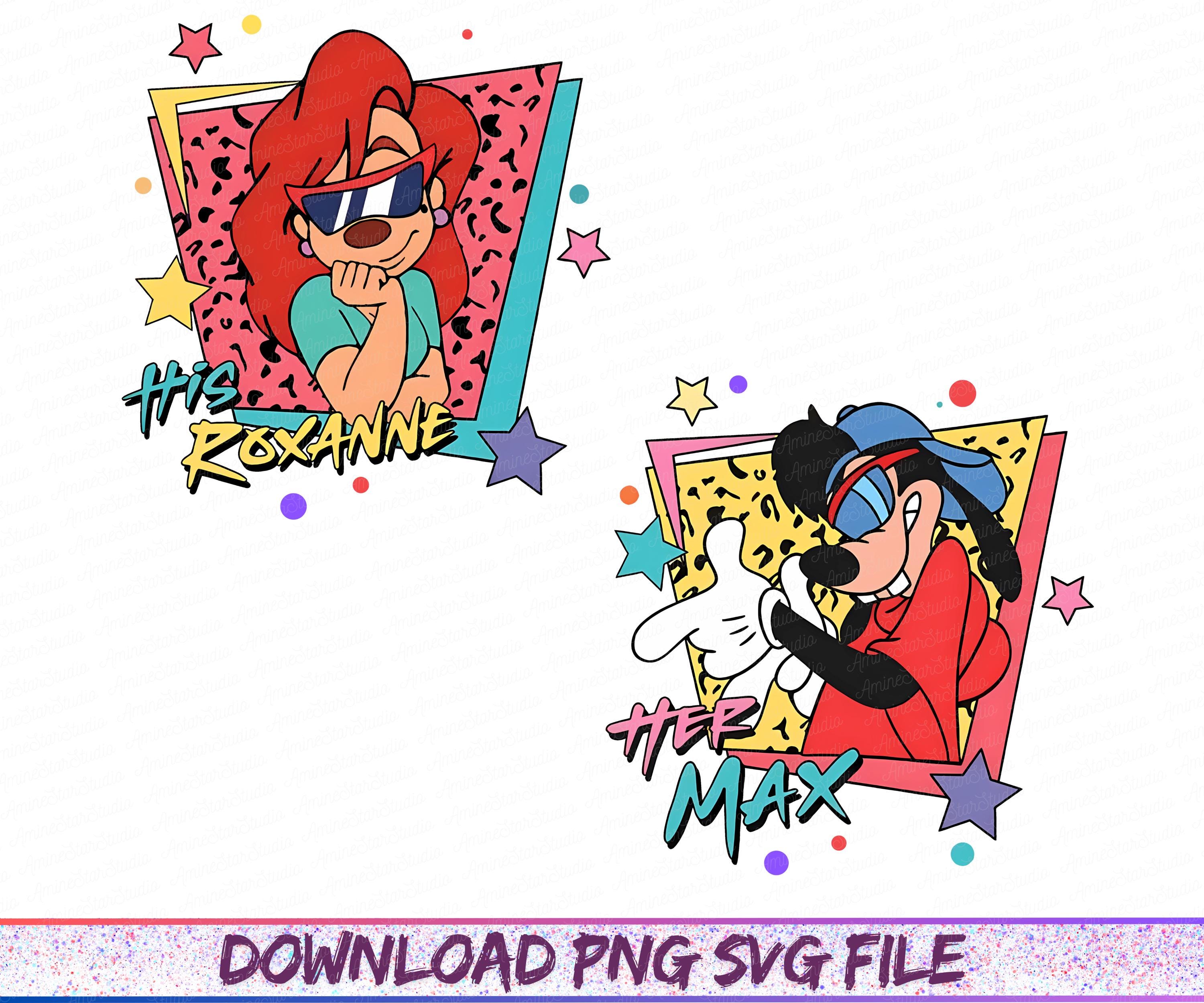His and Her Png, Retro 90s His Roxanne and Her Max Svg Png, A Goofy ...