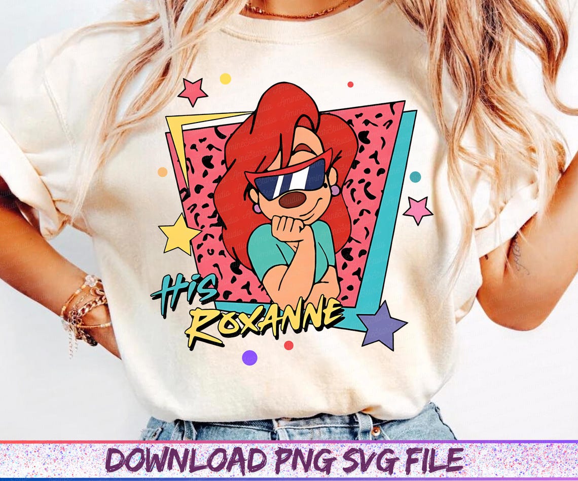 His and Her Png, Retro 90s His Roxanne and Her Max Svg Png, A Goofy ...