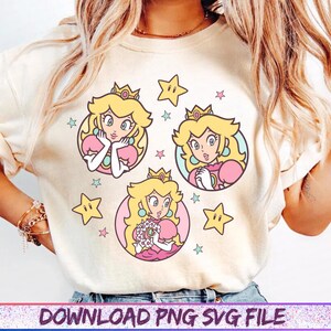 Princess Sublimation Design PNG, Peach Sublimation File, Video Game ...