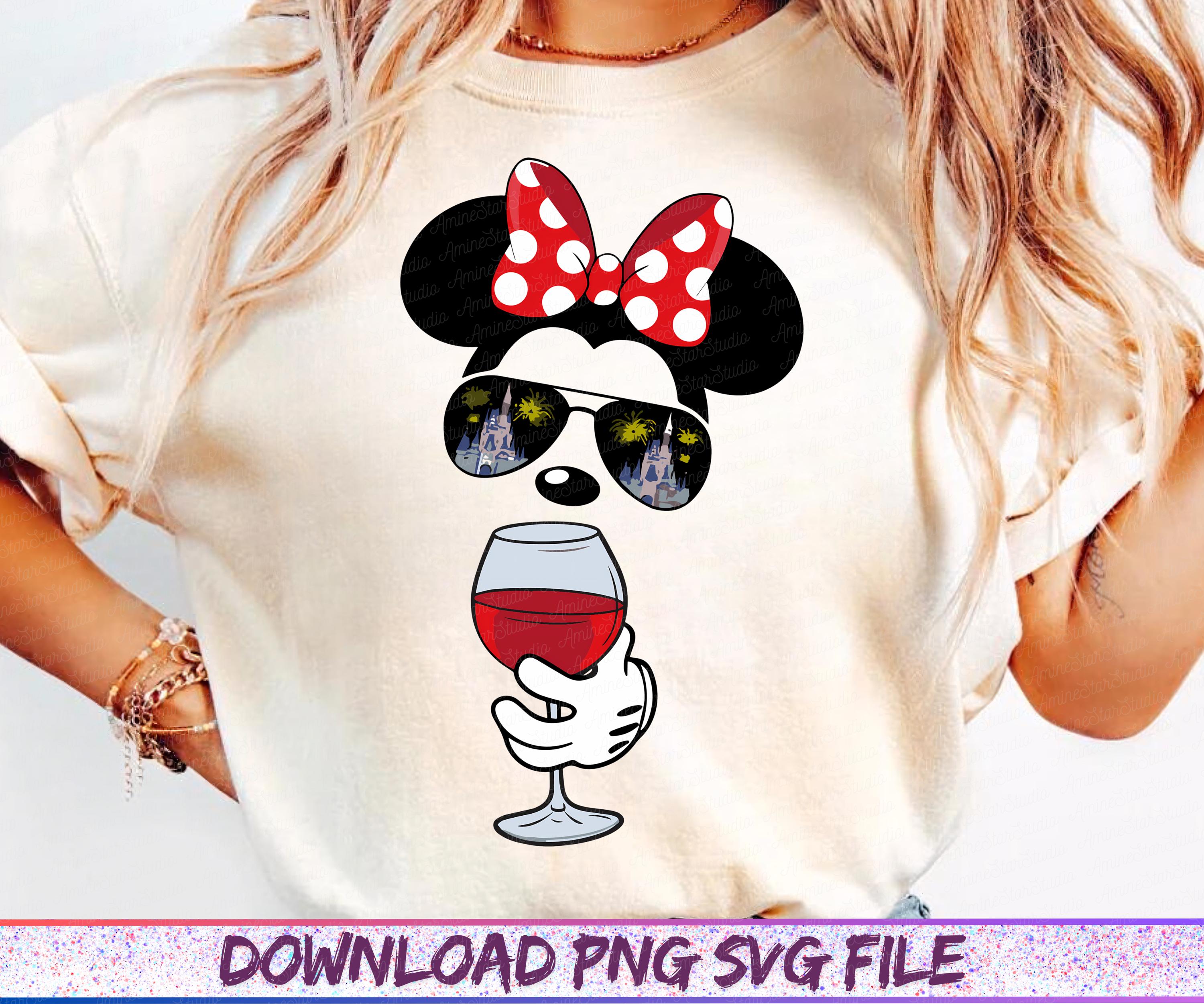 Mickey Beer Minnie Wine Front and Back PNG, Epcot Drinking Around the ...