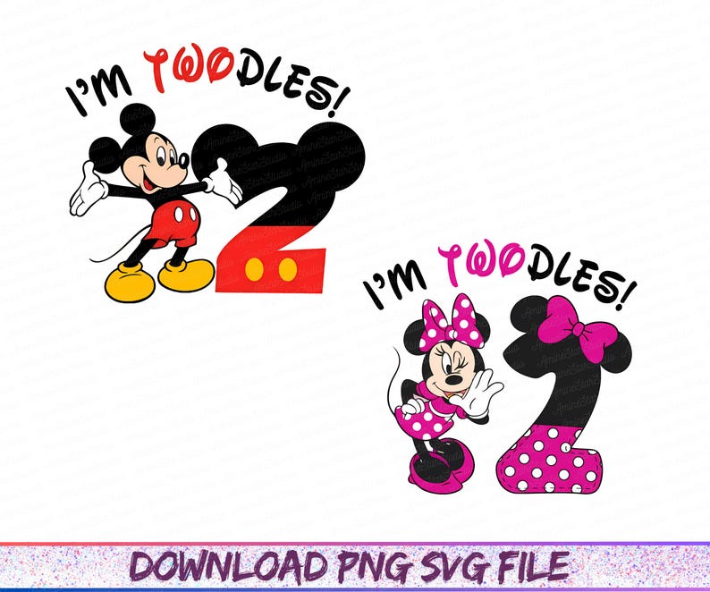 Soy el ratón Twodles Svg, Ratón Dos Svg, Ratón 2do Cumpleaños Svg ...