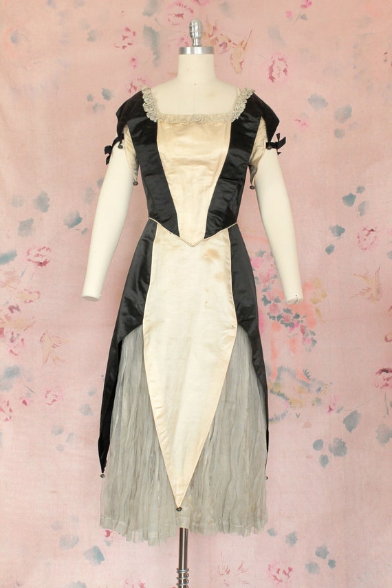 Rare 1920s Dress / Early 20s Pierrette Costume Fancy … - Gem