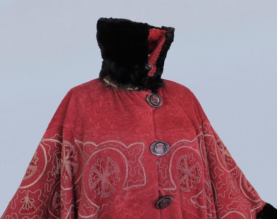 RARE 1920s Coat / Late 1910s Early 20s Red Mohair Coc… - Gem