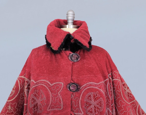 RARE 1920s Coat / Late 1910s Early 20s Red Mohair Coc… - Gem