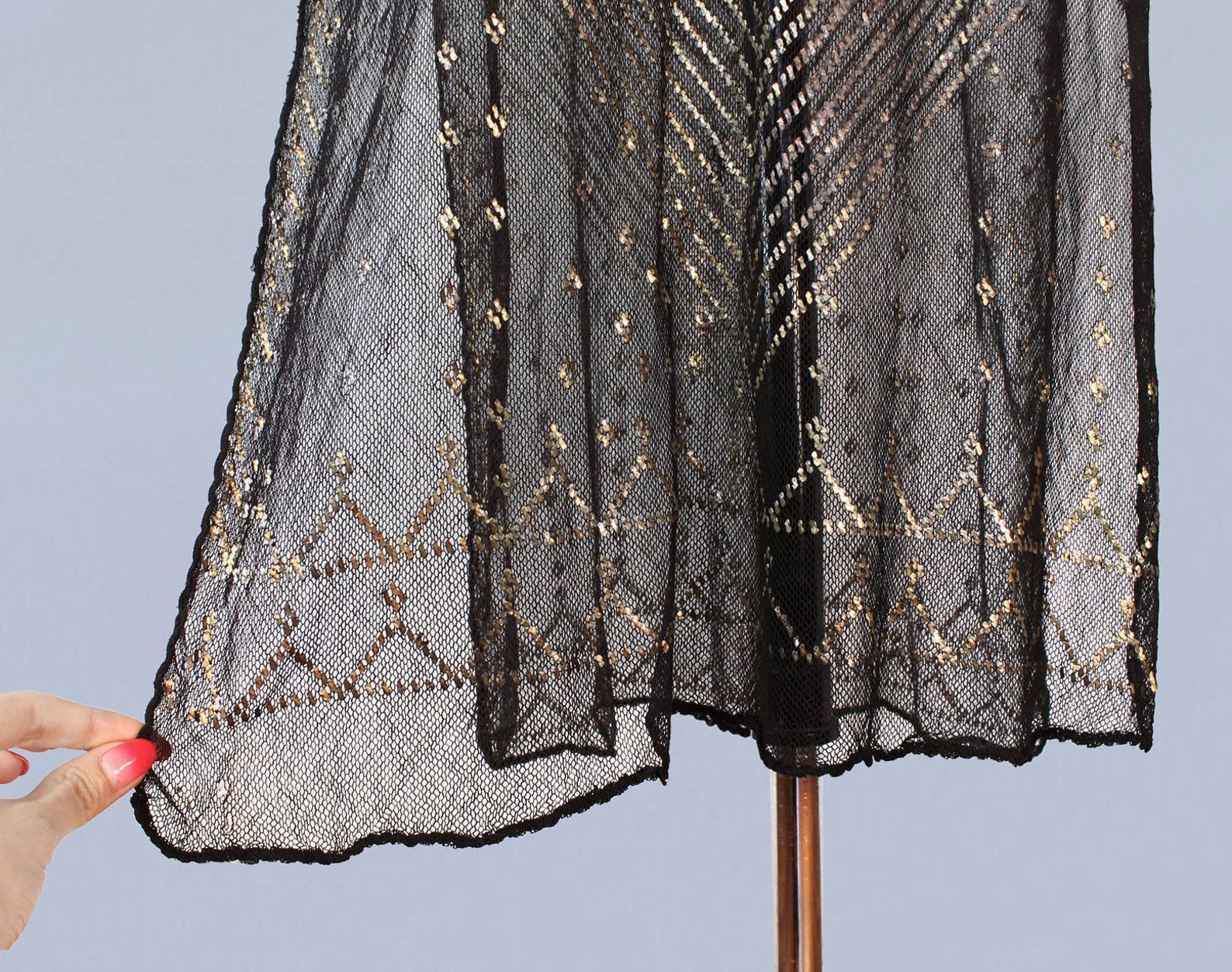 Rare 1920s Dress / ASSUIT 20s Flapper Dress / Black Net and - Etsy