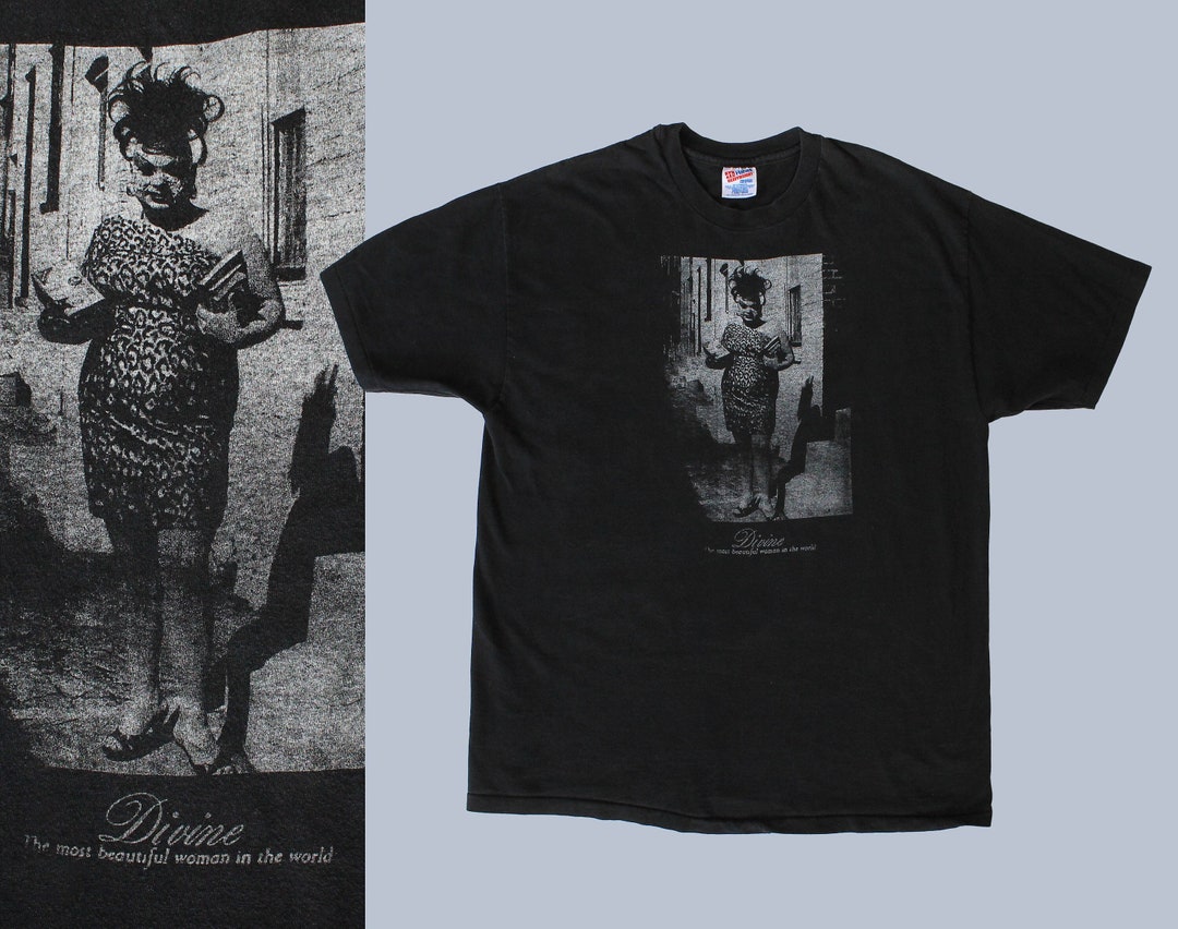 RARE 1990s Movie Tee / DIVINE / Most Beautiful Woman in the World ...
