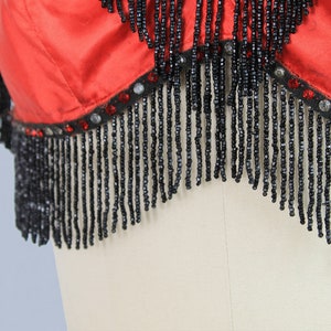 1930s Red Satin Showgirl Bra / Burlesque 30s Beaded Fringe Bra - Etsy