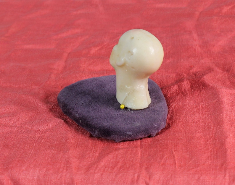 1900s 1910s Wax Lady Head / Hand Painted Antique Wax Female Head on ...