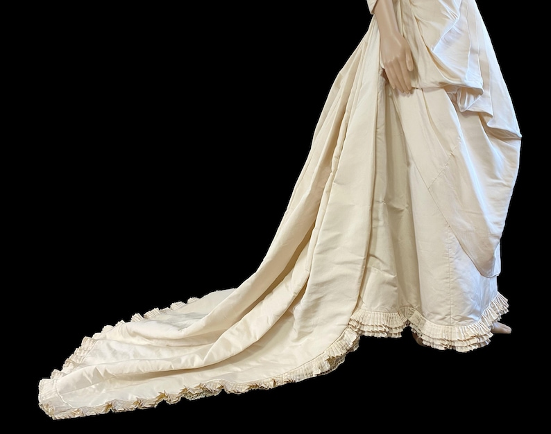 Rare 1880s Bridal Gown / Antique Victorian Wedding Dress / Train - Etsy