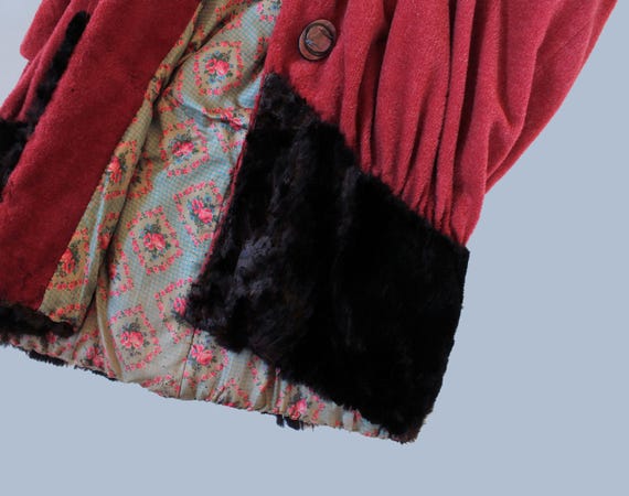 RARE 1920s Coat / Late 1910s Early 20s Red Mohair Coc… - Gem
