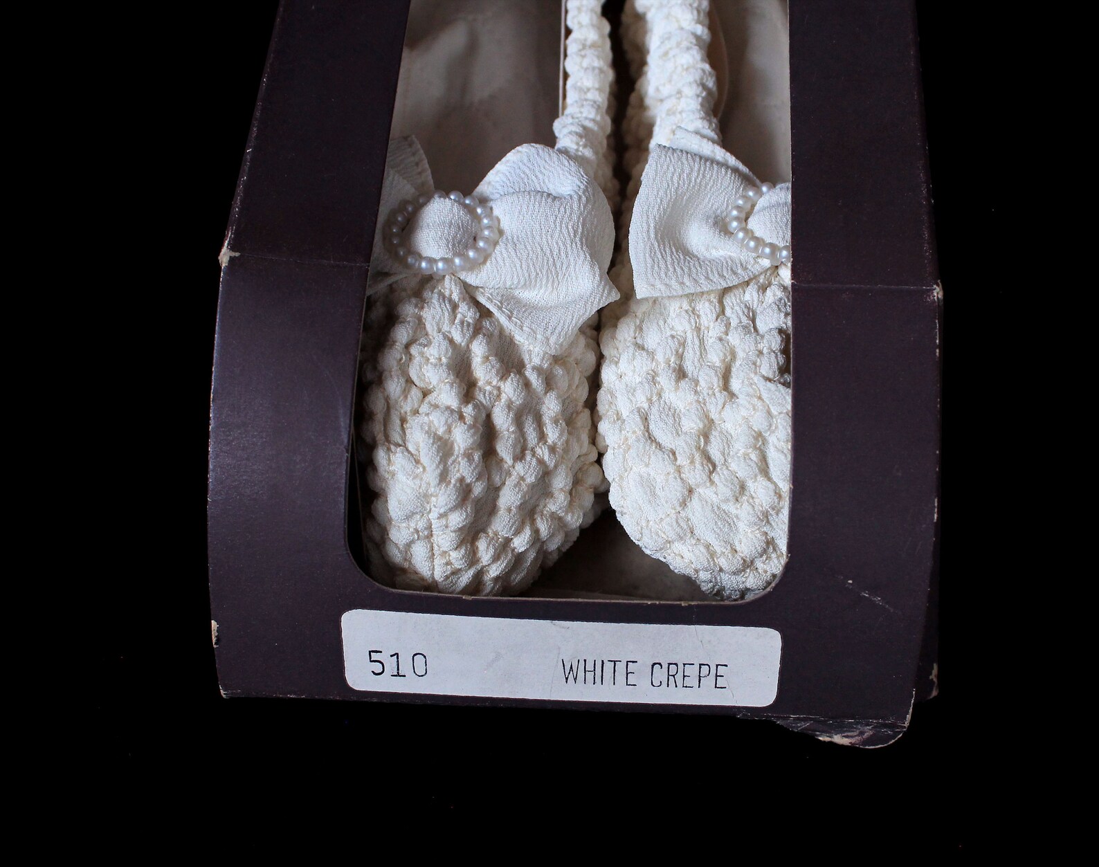 RARE Burial Shoes / 1940s WHITE Crepe Funeral Death Slippers | Etsy