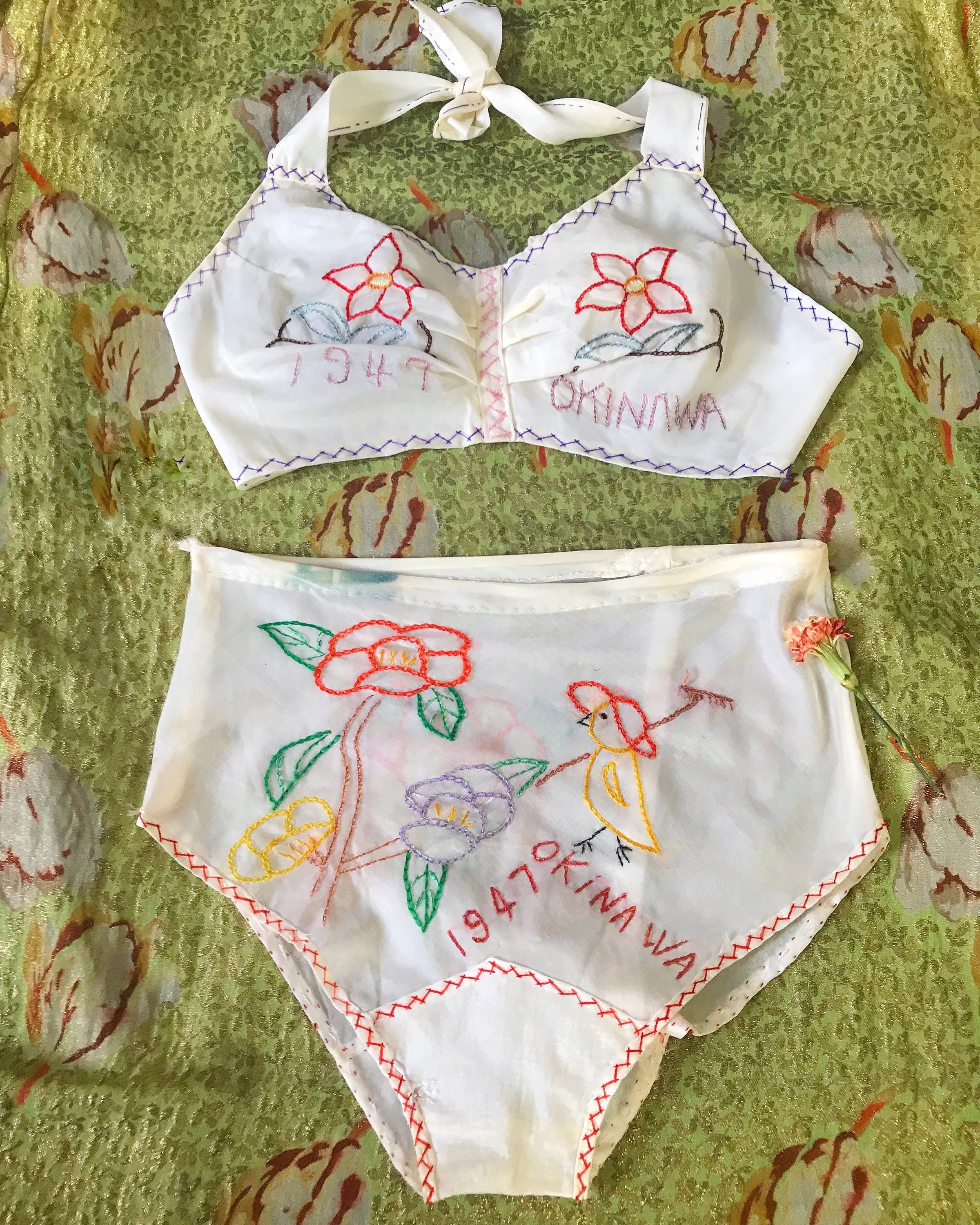 Rare 1940s WWII Lingerie Set / 40s Novelty Bra Panties / | Etsy