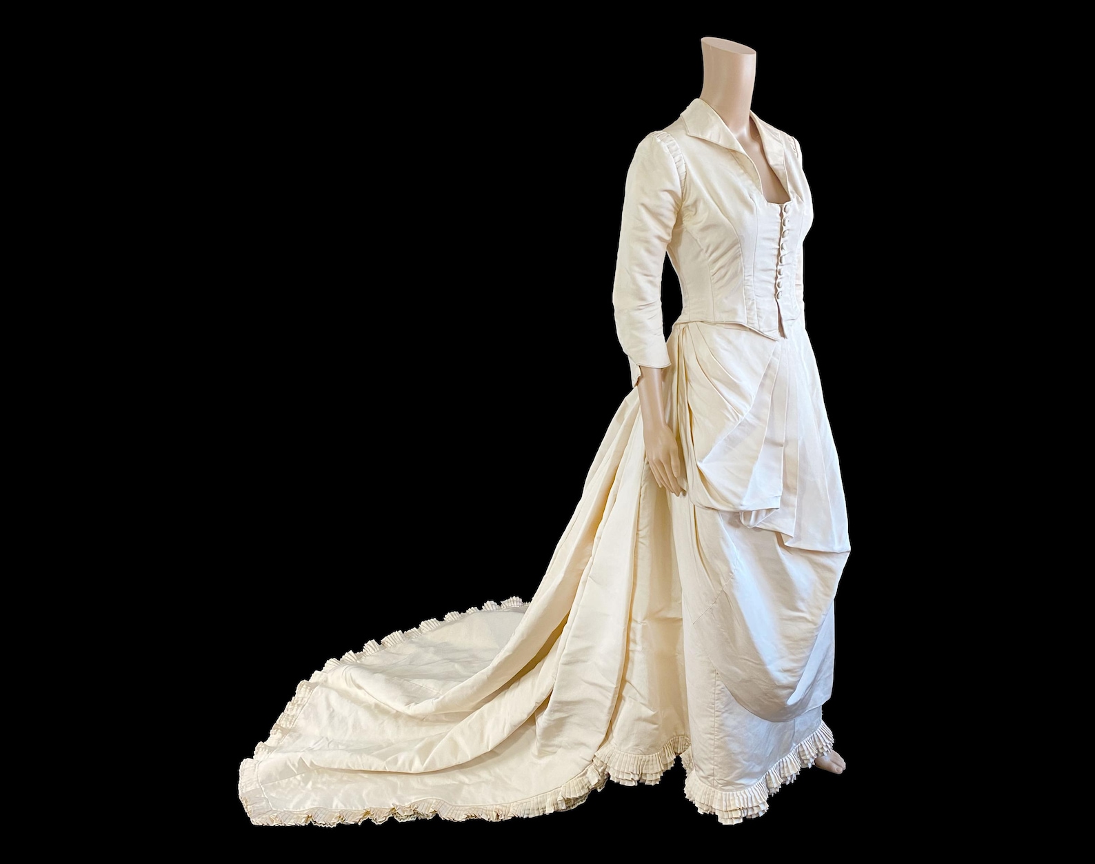 Rare 1880s Bridal Gown / Antique Victorian Wedding Dress / Train - Etsy
