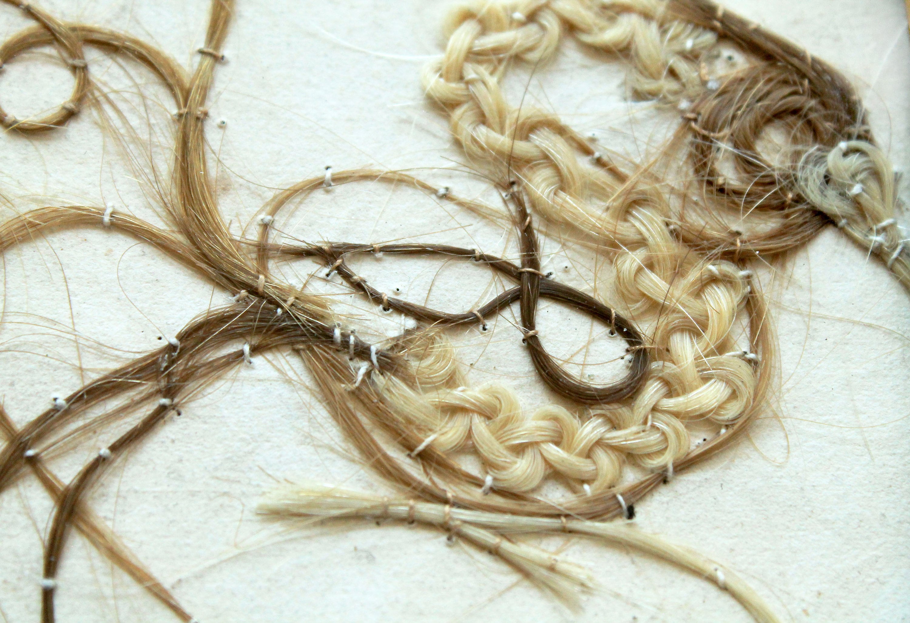 Antique HUMAN HAIR Art / Victorian Mourning Hairwork / Figural - Etsy