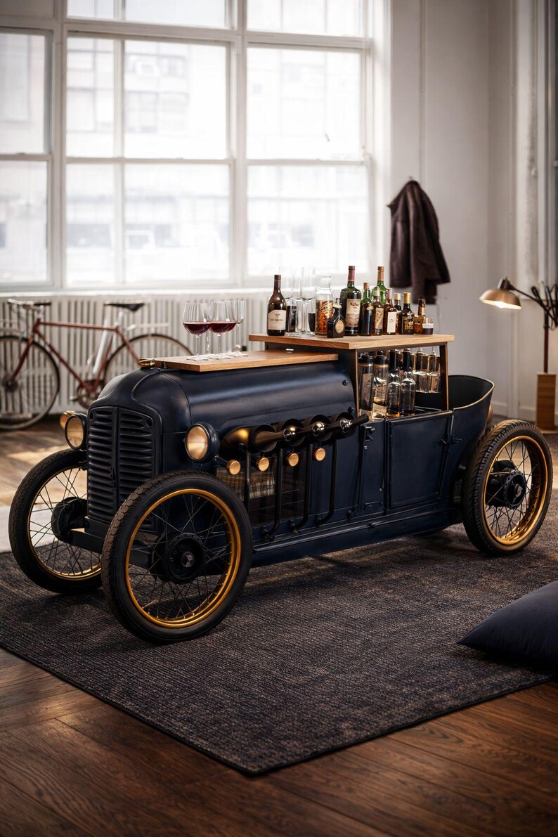 The Heritage Grand Prix Bar , Handmade Whiskey & Wine Storage - Etsy