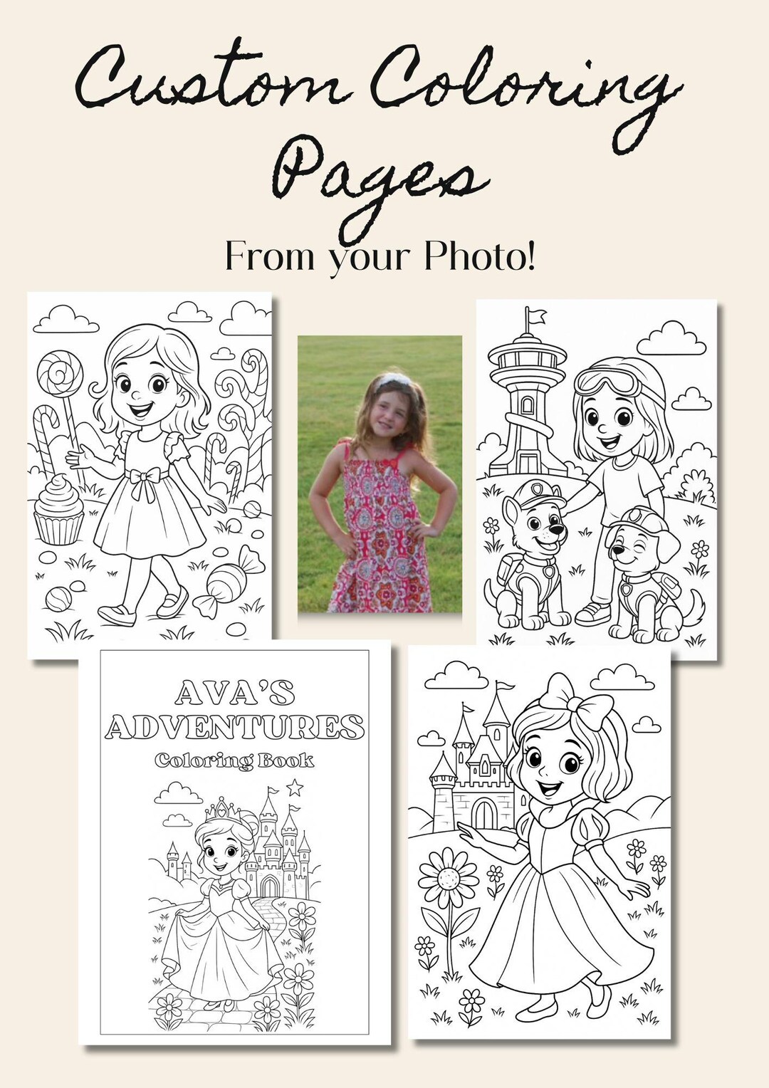 Custom Coloring Book for Kids – Personalized Printable With Your Child ...