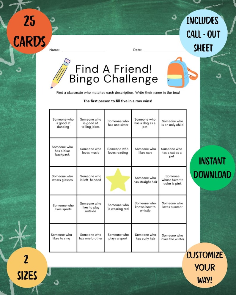 Back to School Bingo for Kids | School Icebreaker | Classroom Activity ...