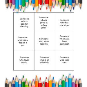 Back to School Bingo for Kids | School Icebreaker | Classroom Activity ...