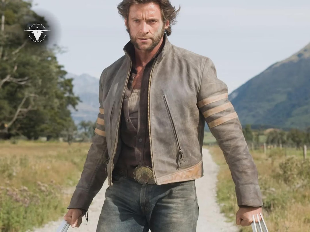 Wolverine Leather Jacket | Distressed Brown Biker Jacket | X-men ...