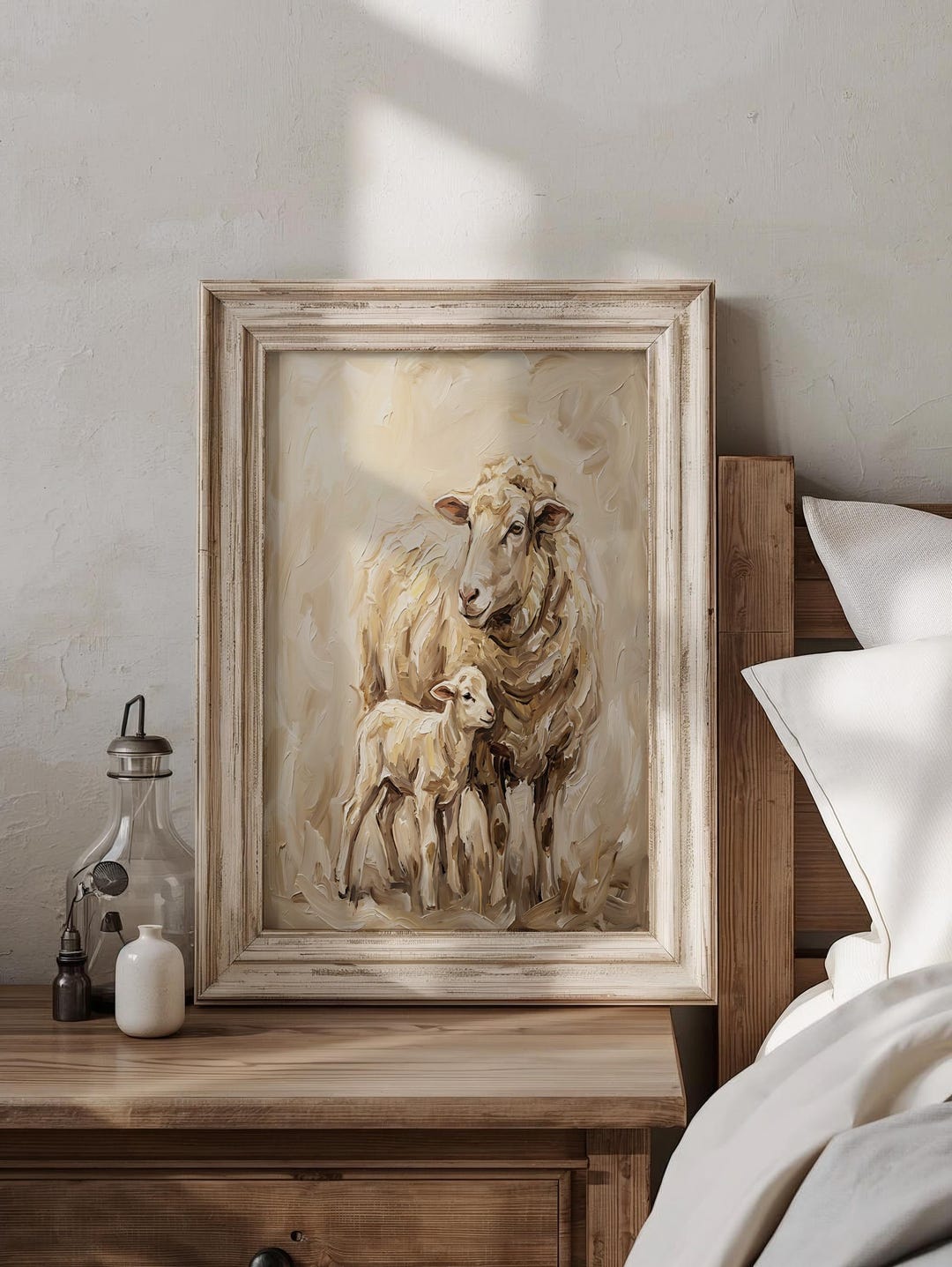 Sheep Wall Decor Printable, Farmhouse Nursery Art, Neutral Lamb Wall ...