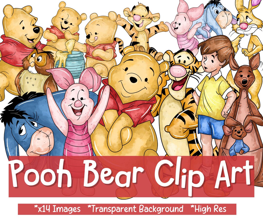 Classic Bear Friends Clipart Set | 14 PNG Images | Digital Download ...