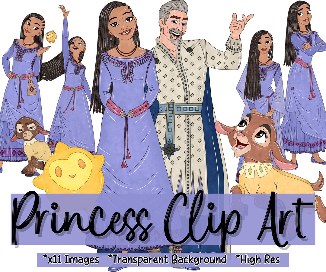 Magical Princess Clipart Bundle | 11 PNG Images | Fairy Tale Digital ...