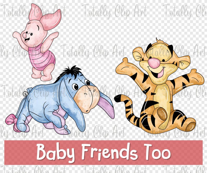 Classic Bear Friends Clipart Set | 14 PNG Images | Digital Download ...