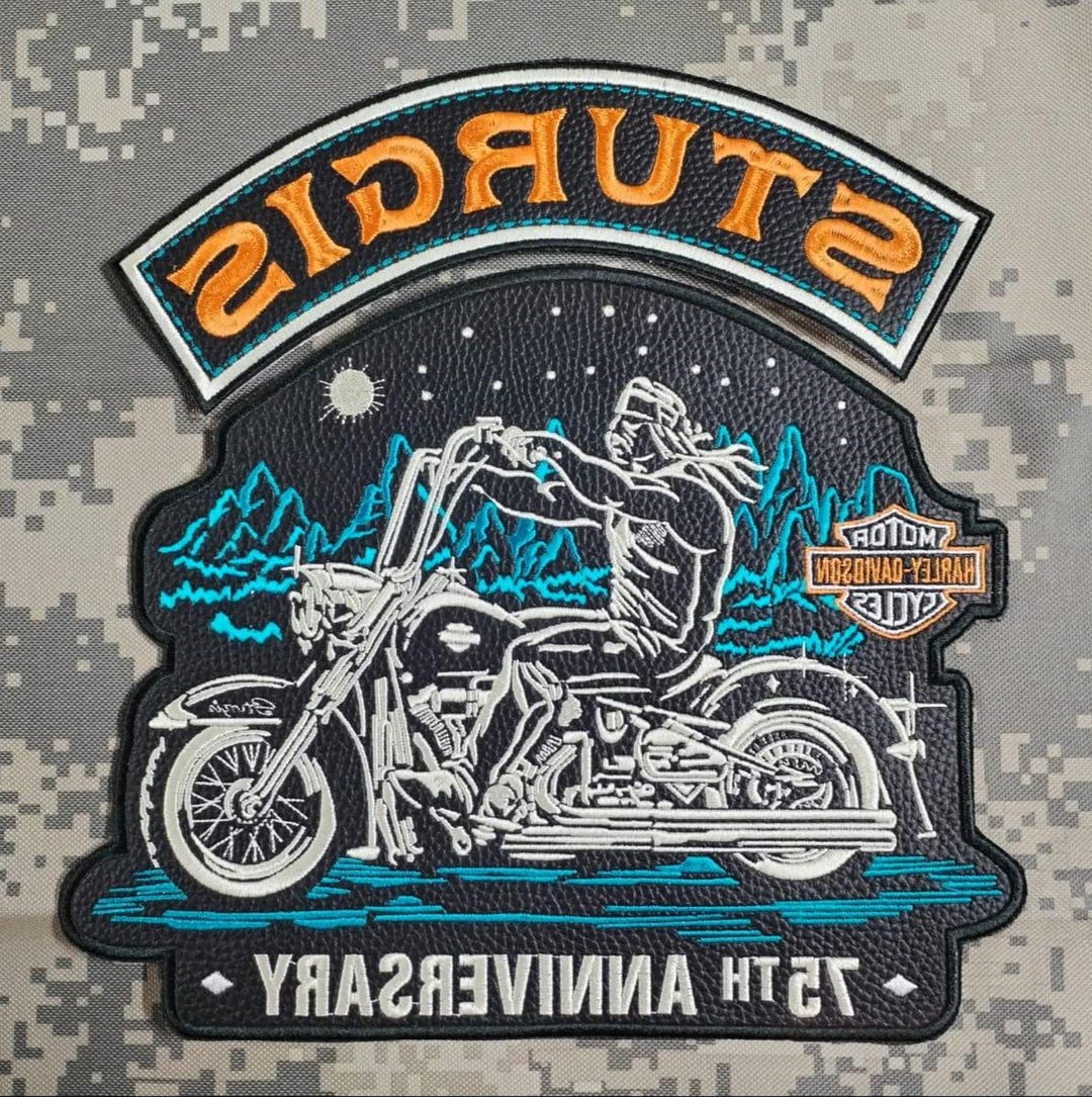 Sturgis 75th Anniversary Harley-style Patches for Biker Jackets and ...