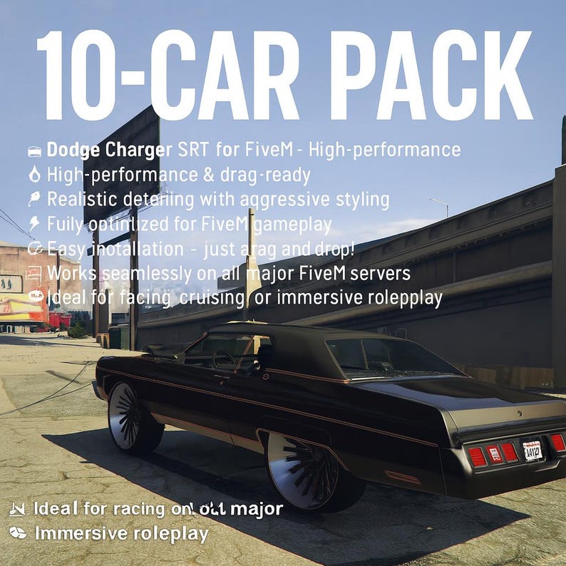 Fivem Debadged Donk Car Pack | 10 Debadged Big Wheel Vehicles | Custom ...