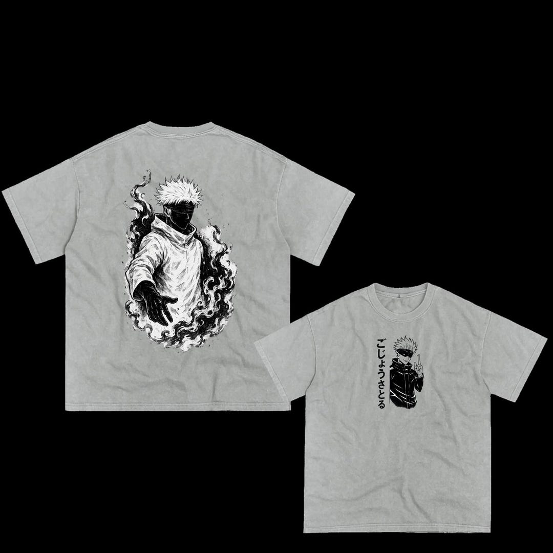 Oversized Grey Gojo T - Etsy
